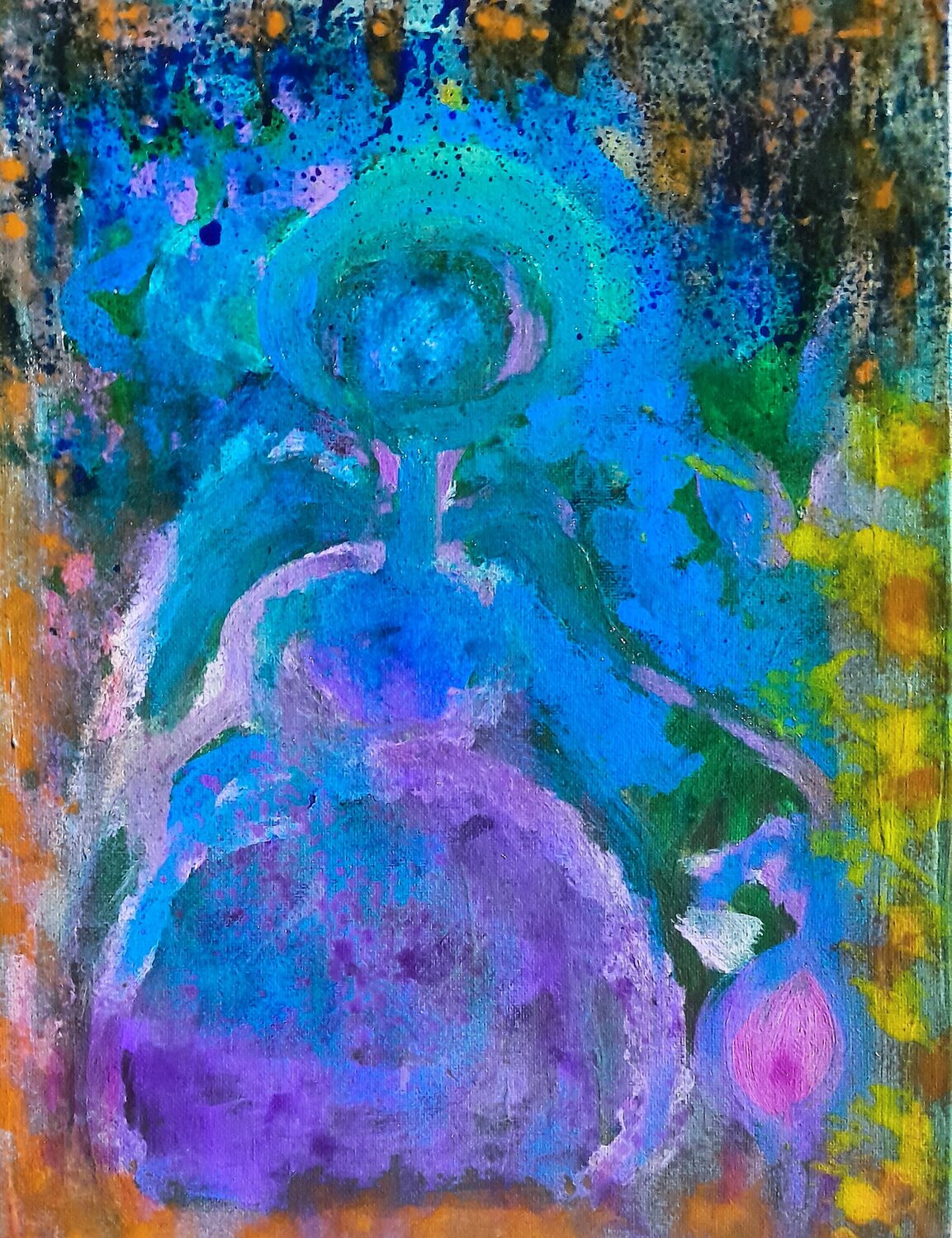 La donna fiore von Camilla Sfolzini (2022) : Gemälde Acryl auf Leinwand ...