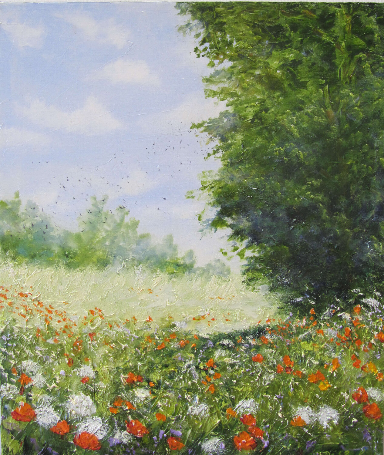 là où souffle la brise von Brigitte Di Scala (2021) : Gemälde Öl auf ...