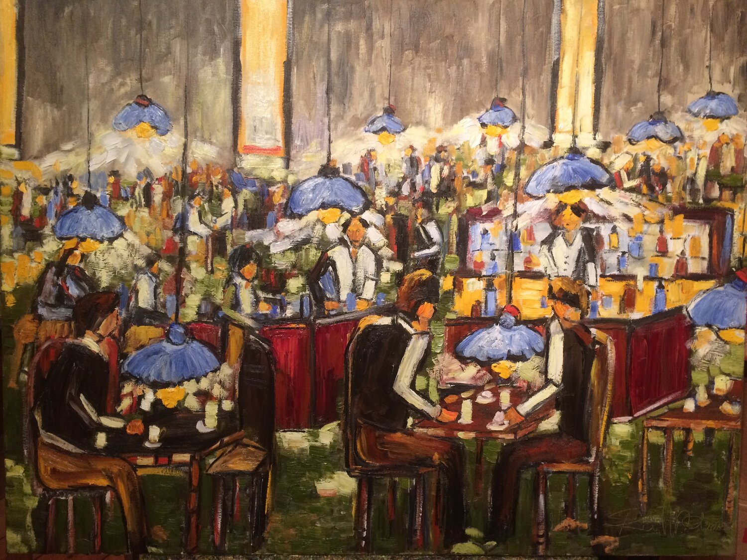 im cafe by sepp ruttner (2019) : Painting Oil on Canvas - balthasart