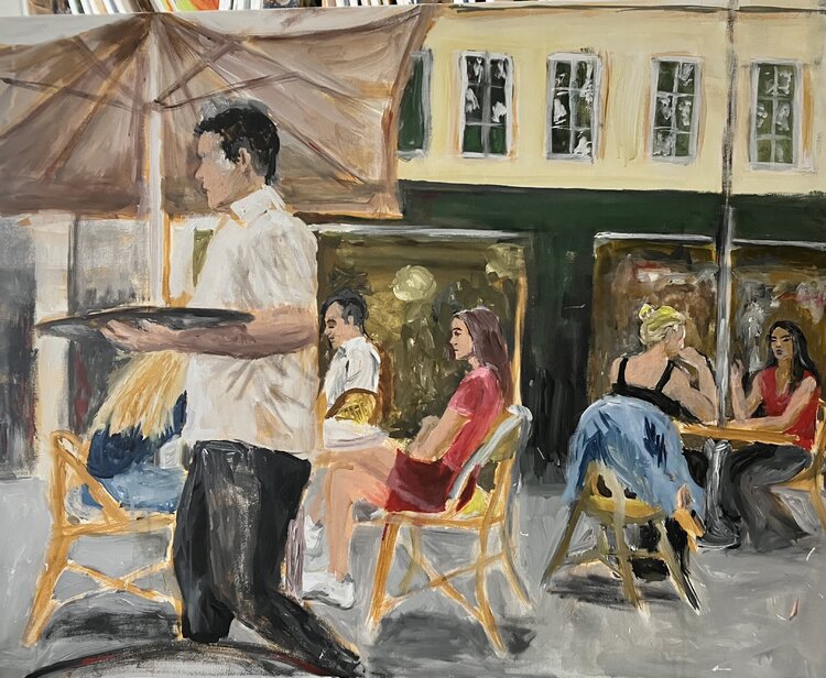 belle soirée d´été by Pia Becker (2022) : Painting Acrylic on Canvas ...