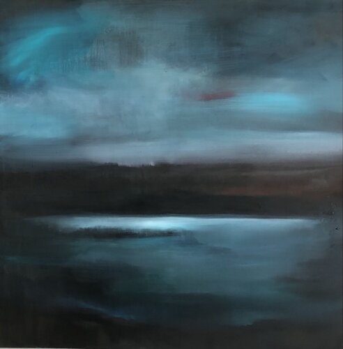 Night Sky von Alex Steele-Mortimer (2022) : Gemälde Öl auf Leinwand ...