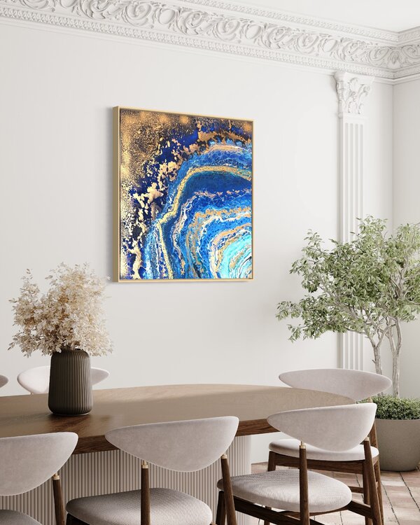 Into the blue von Inna Horch (2023) : Gemälde Acryl, Pigmente auf ...