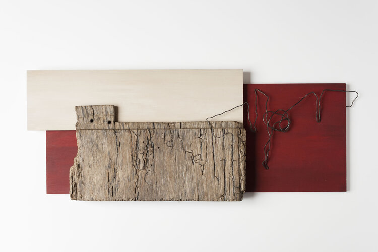 Spuren von Karin Mansmann (2013) : Gemälde Acryl, Objekte auf Holz ...