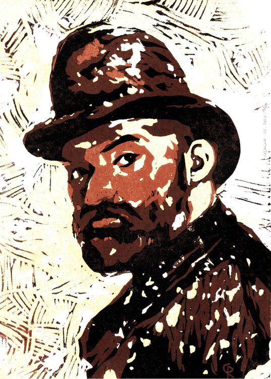 Cézanne mit Hut - inspiriert von Paul Cézanne von Christian Reimann ...