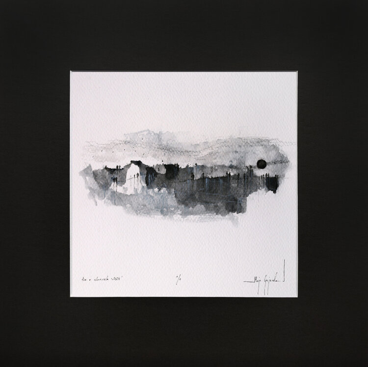 Oryginal ink drawing by Maja Gajewska (2024) : Drawing India ink on ...