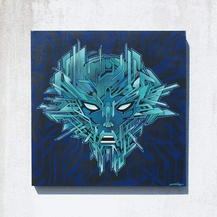 MAGIK BLUE ROBOTNIK by Géry Dewavrin (2011) : Painting Graffiti, Spray ...