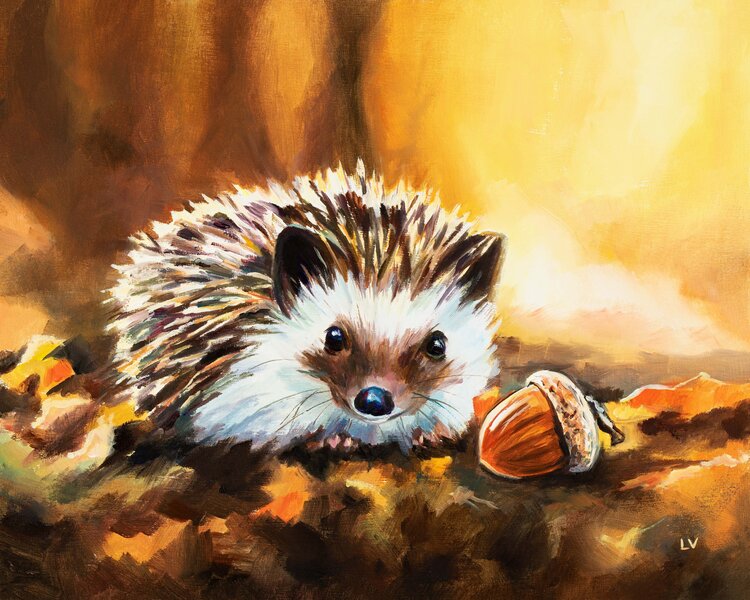 Cute Hedgehog Painting