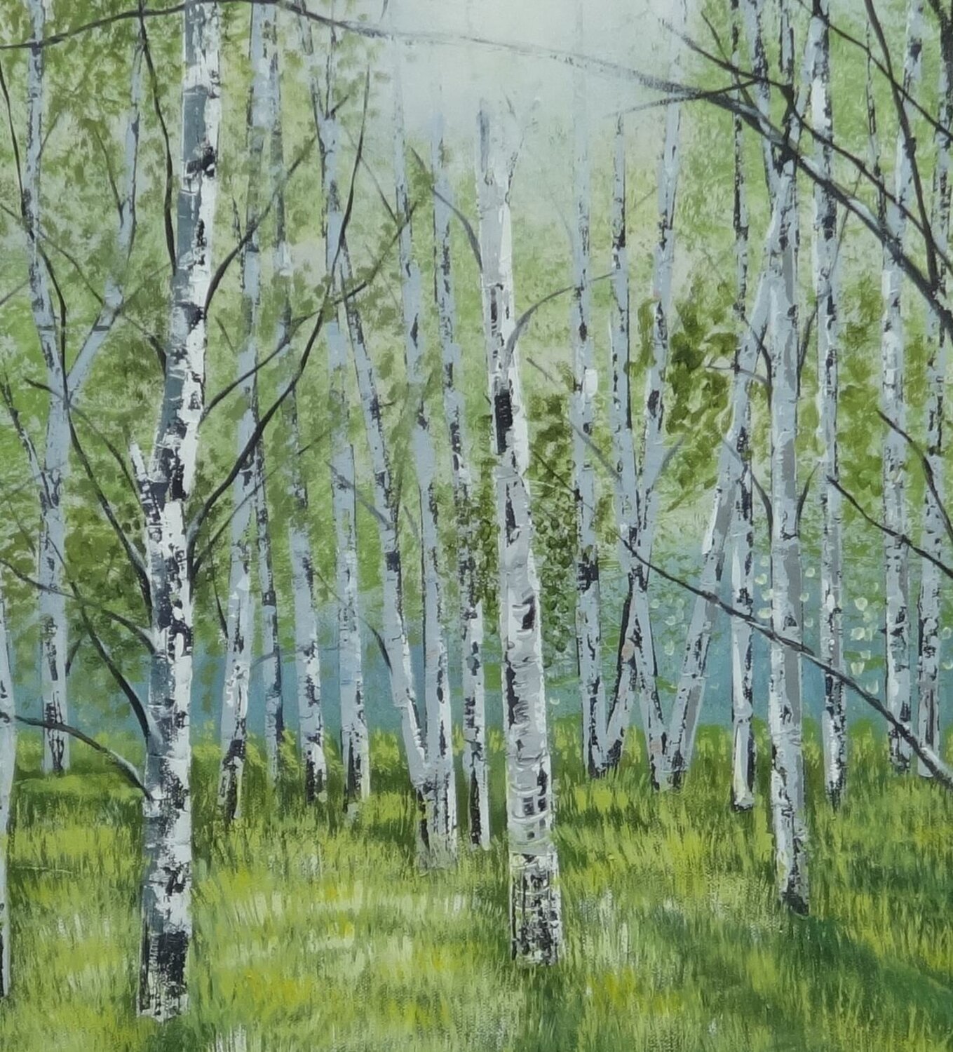 unser Birkenwald by Wolfgang Graue (2021) : Painting Oil on Canvas ...