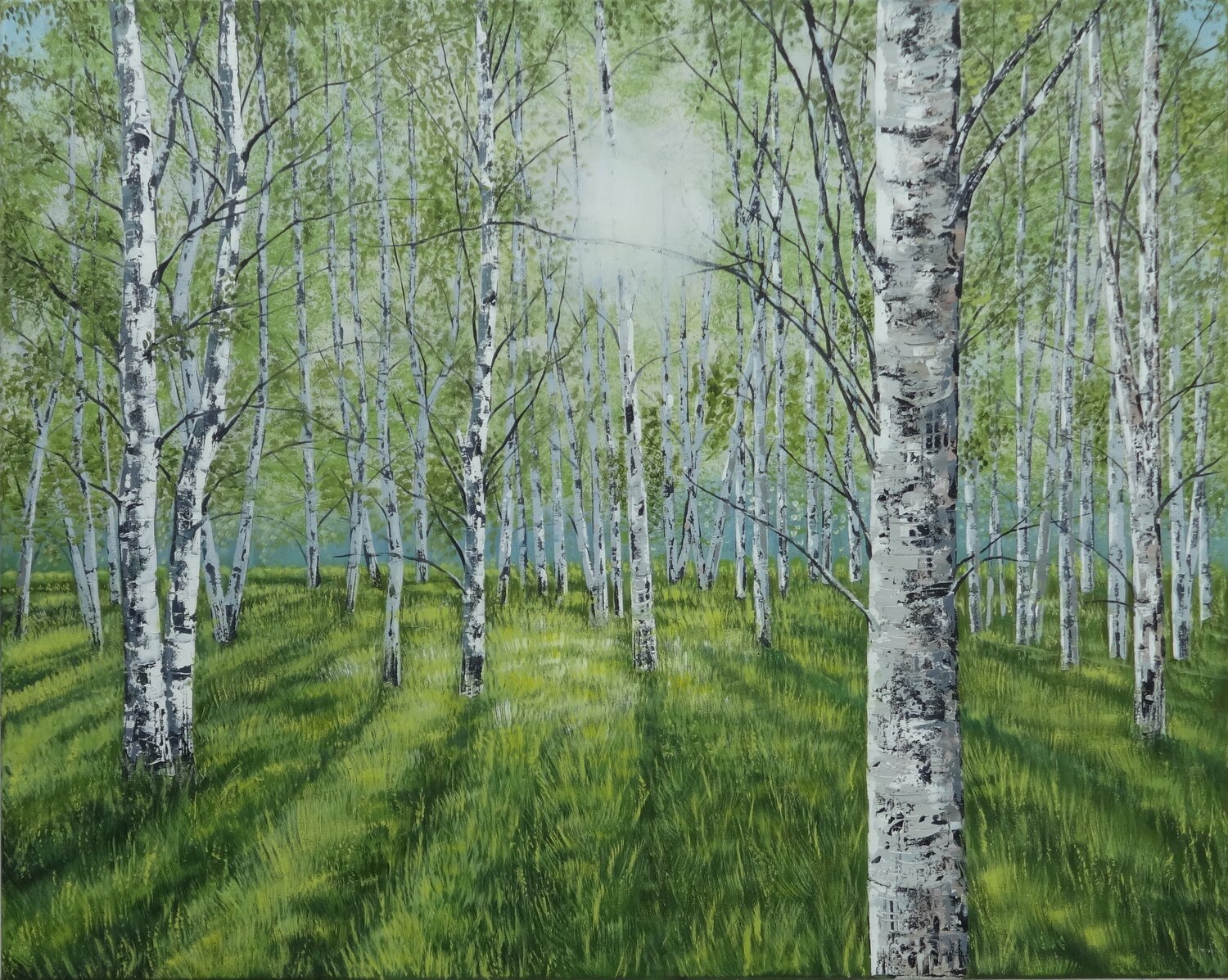 unser Birkenwald by Wolfgang Graue (2021) : Painting Oil on Canvas ...