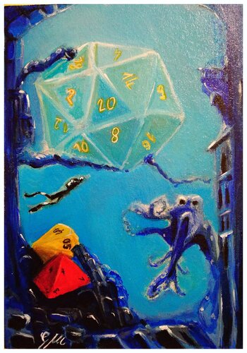 DnD Waterworld by Giulia Mercuri (2022) : Painting Acrylic on Wood ...