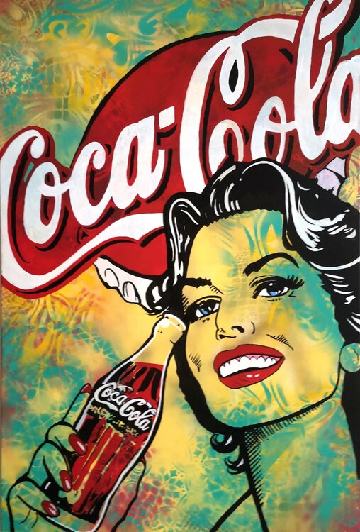 Drink Coca Cola by Christian Berger (2022) : Painting Acrylic, Graffiti ...