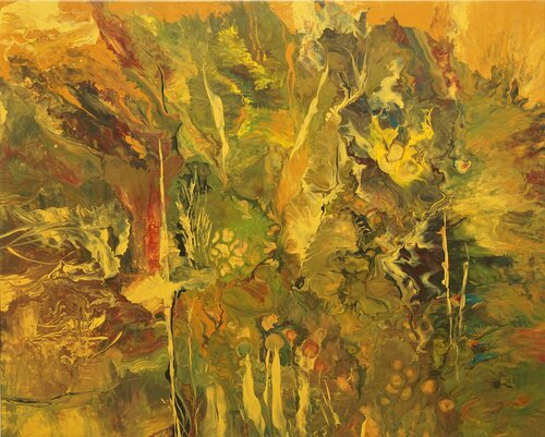 Blätterrauschen 2 by Waltraud Hubinger (2022) : Painting Acrylic on ...