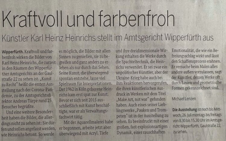 o. T. by Karl Heinz Heinrichs (2019) : Work on paper Acrylic on Paper ...