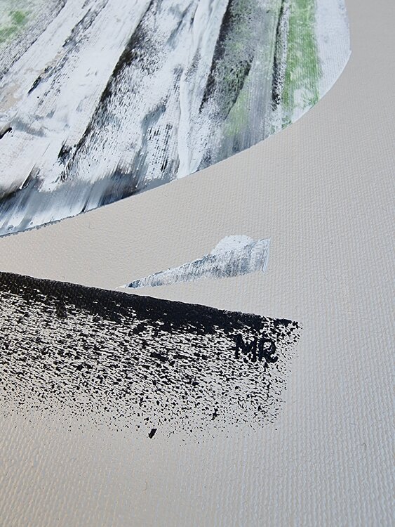 Biophilic III - abstract birches by Maira Rībena (2023) : Painting ...